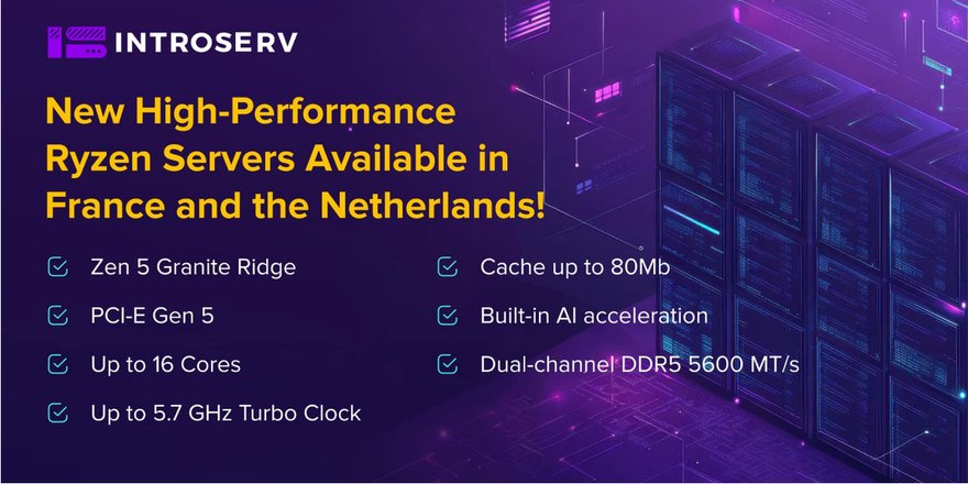 INTROSERV Unveils Cutting-Edge AMD Ryzen 9 Servers for European Market ...