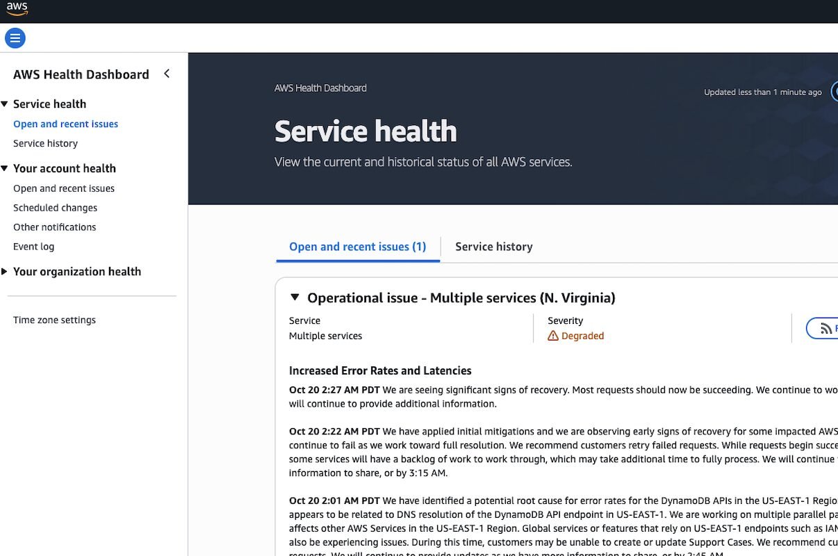 Tech Giants Grapple with Another AWS Outage: Impact on Major Apps and ...